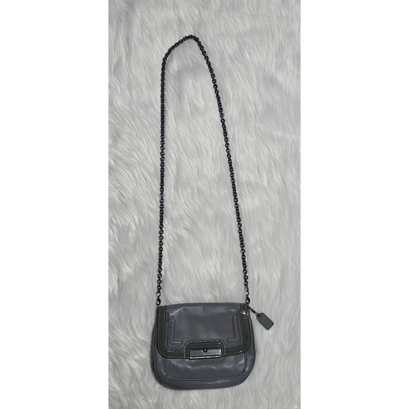 Coach | Bags | Coachgrey Leather Crossbody Bag | Poshmark